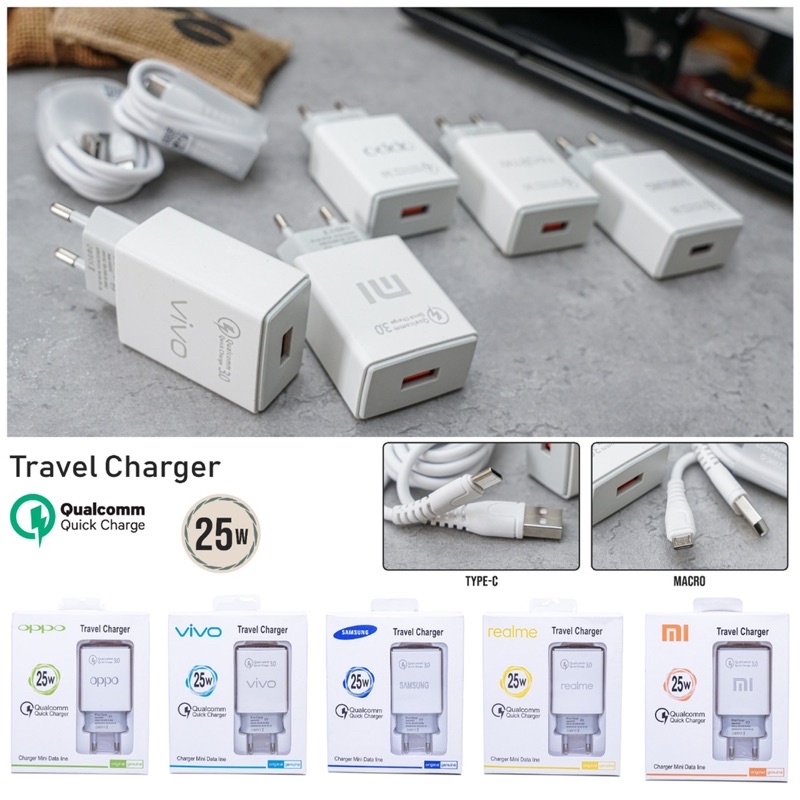 Jual TC AK933FC TYPE C 25W CHARGER XIAOMI REDMI OPPO REALME VIVO ...