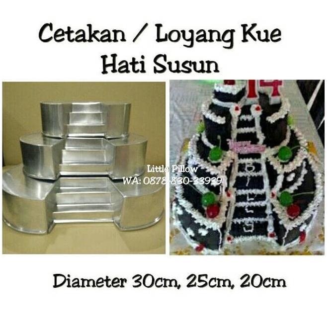 Jual Cetakan Nasi Tumpeng Susun Hati/Loyang Tumpeng Hati Susun/Loyang ...