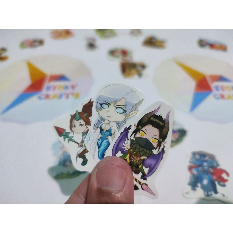Jual Sticker Chibi Hero Mobile Legend MLBB Kategori 1 Bahan Glosy Cromo ...