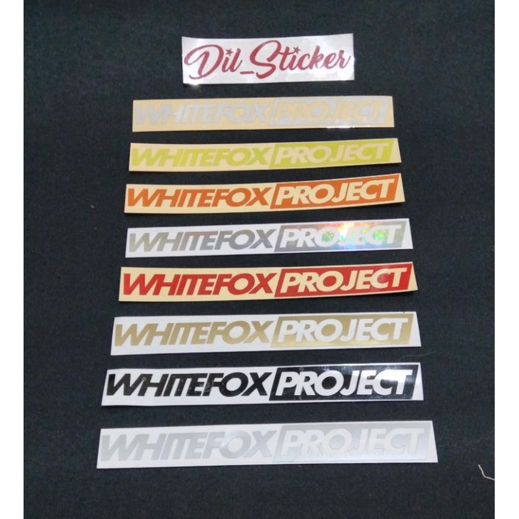 Jual STICKER WHITEFOXPROJECT CUTTING | Shopee Indonesia