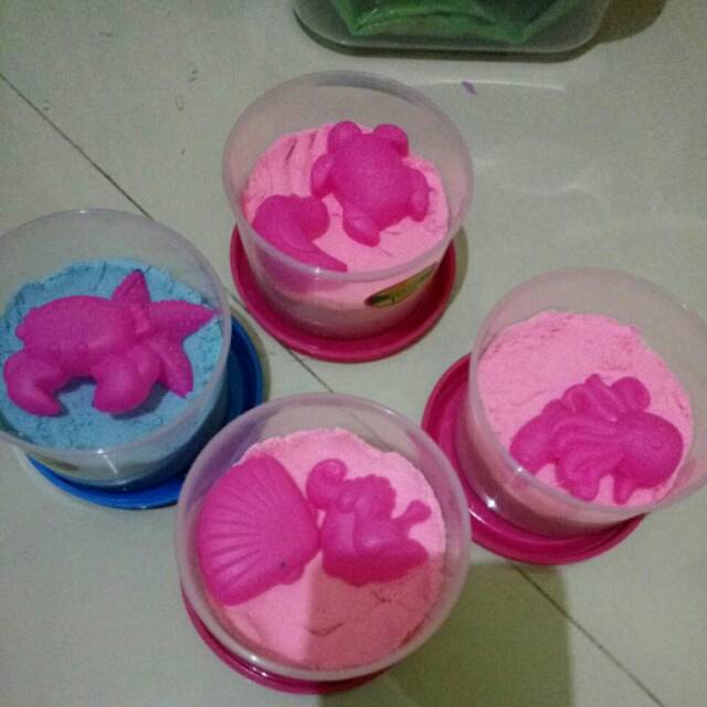 Jual Mainan Edukasi Anak Laki Laki Perempuan Pasir Kinetik 150gr plus ...