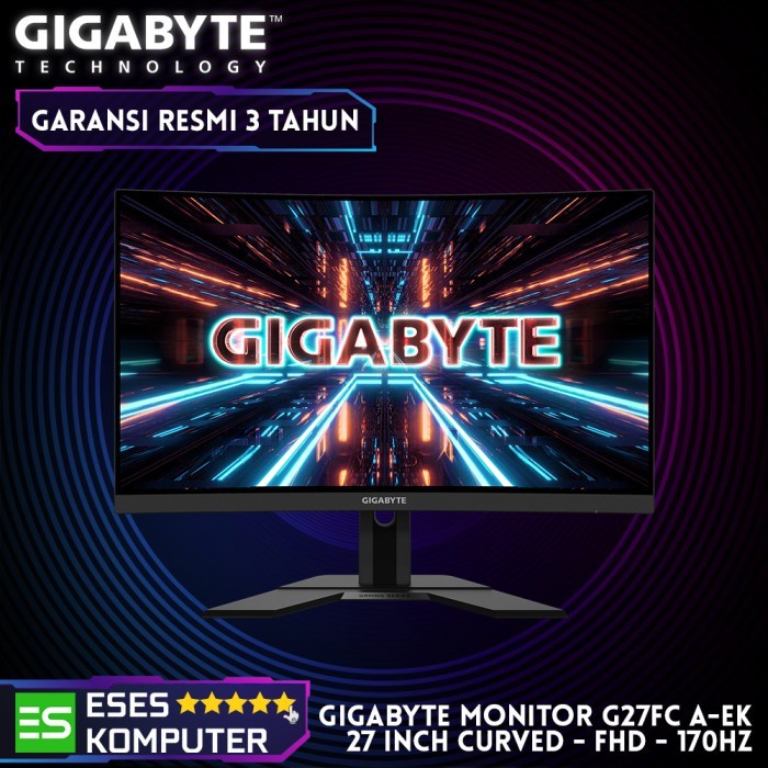 Jual Monitor Gigabyte G27FC A-EK 27 inch Curved Gaming Monitor - 170Hz ...