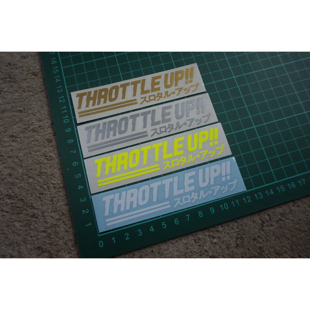 Jual THROTTLE UP STICKER STIKER CUTTING VISOR HELM | Shopee Indonesia