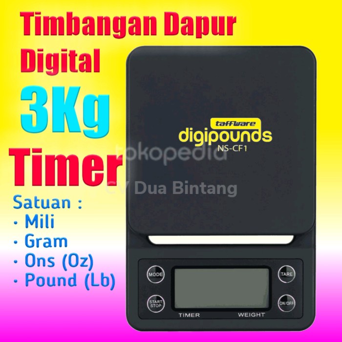 Jual Hari Ini Timbangan Digital Scale Dapur 10Kg Kopi Daging Buah Kue ...