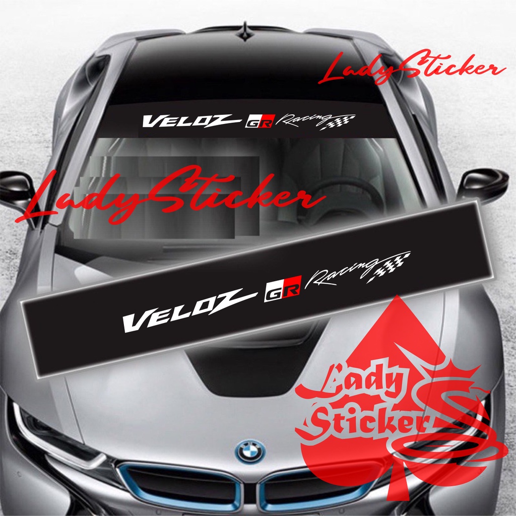 Jual STICKER VELOZ GR STICKER WINDSHIELD MOBIL TOYOTA VELOZ GAZO RACING ...