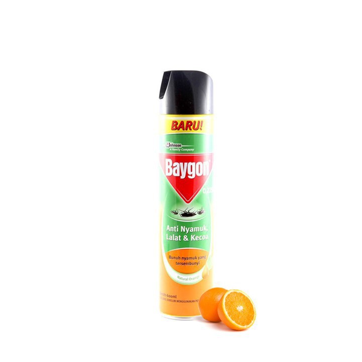 Jual Baygon Anti Nyamuk Aerosol Orange 600ml | Shopee Indonesia