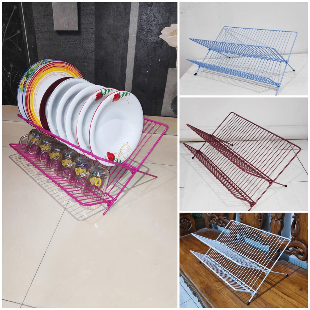 Jual RAK PIRING 2 SUSUN / RAK PIRING PRAKTIS / RAK PIRING MODERN / RAK ...