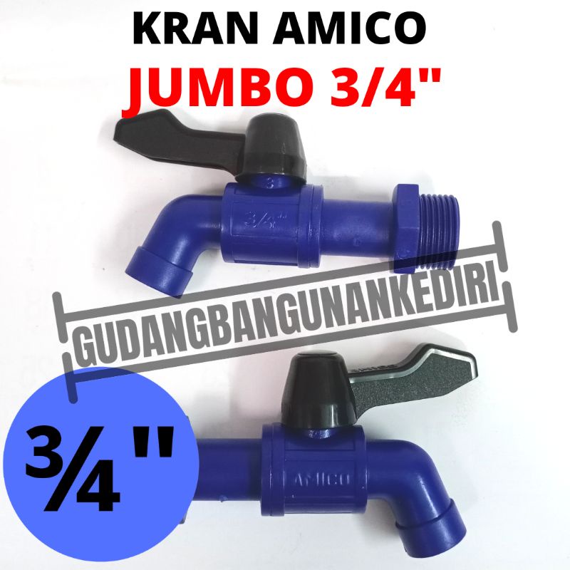 Jual Kran Amico body besar 3/4" | keran air amico body besar | Kran PVC ...