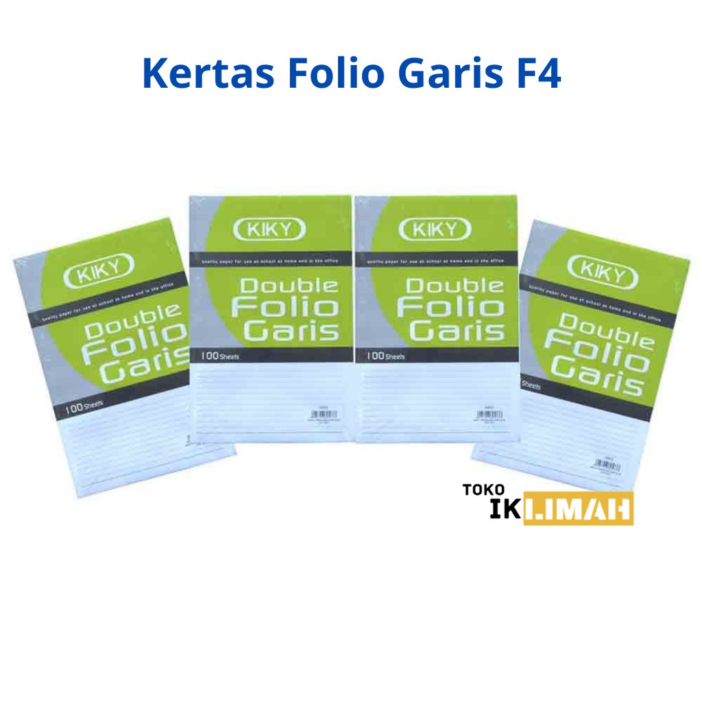 Jual KIKY Kertas Double Folio Garis 100 Lembar F4 | Shopee Indonesia