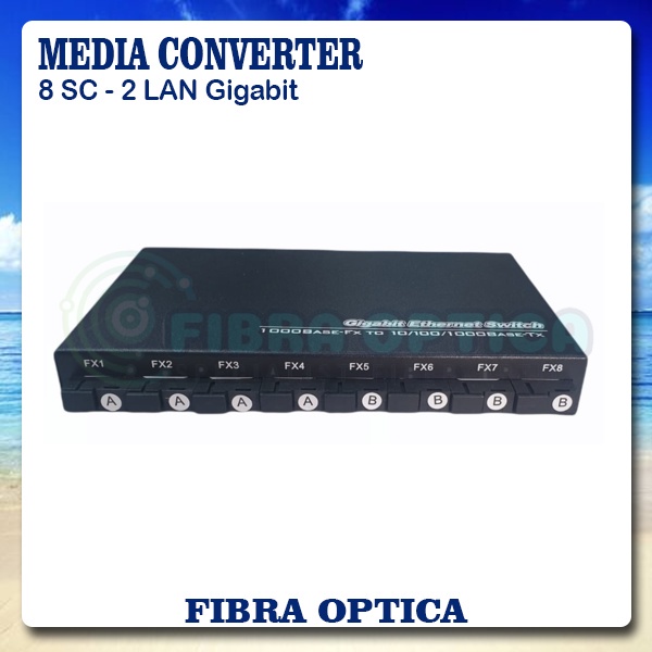 Jual Media Converter 8 SC 2 LAN Gigabit | Ethernet Fiber Switch 8 Port FO 2 Port LAN Gigabit ...