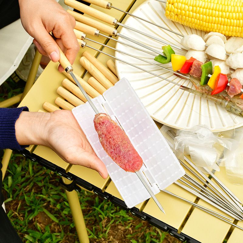 Jual 1 batang Alat tusuk sate stainless steel / tusukan sate bbq ...