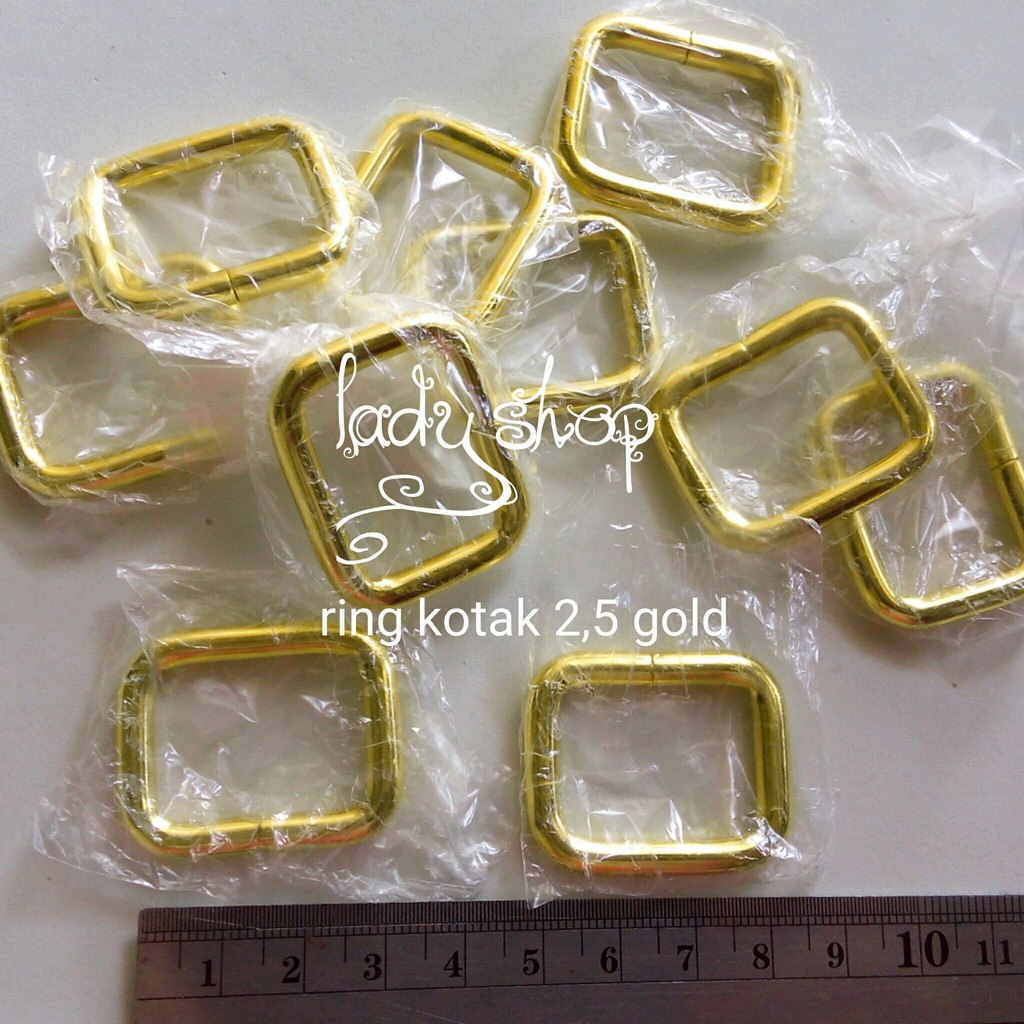 Jual RING KOTAK 2,5 CM GOLD (1 PCS) | Shopee Indonesia