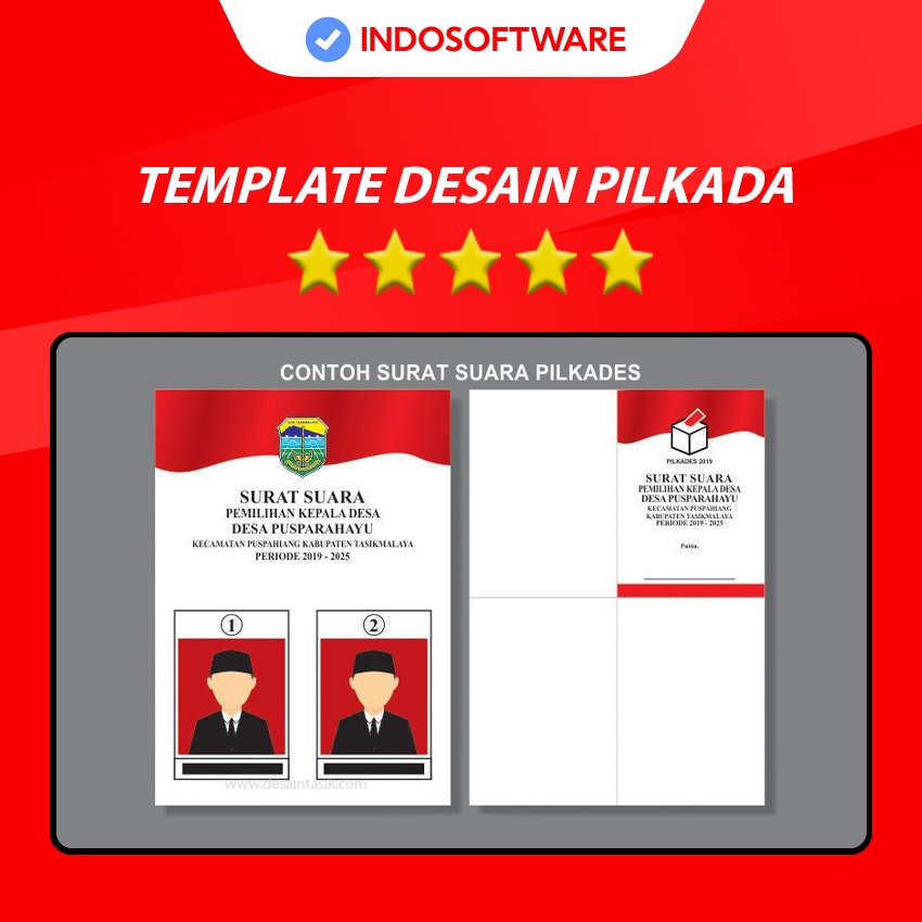 Jual PAKET TEMPLATE DESAIN PEMILIHAN SURAT SUARA PILKADES PILKADA ...