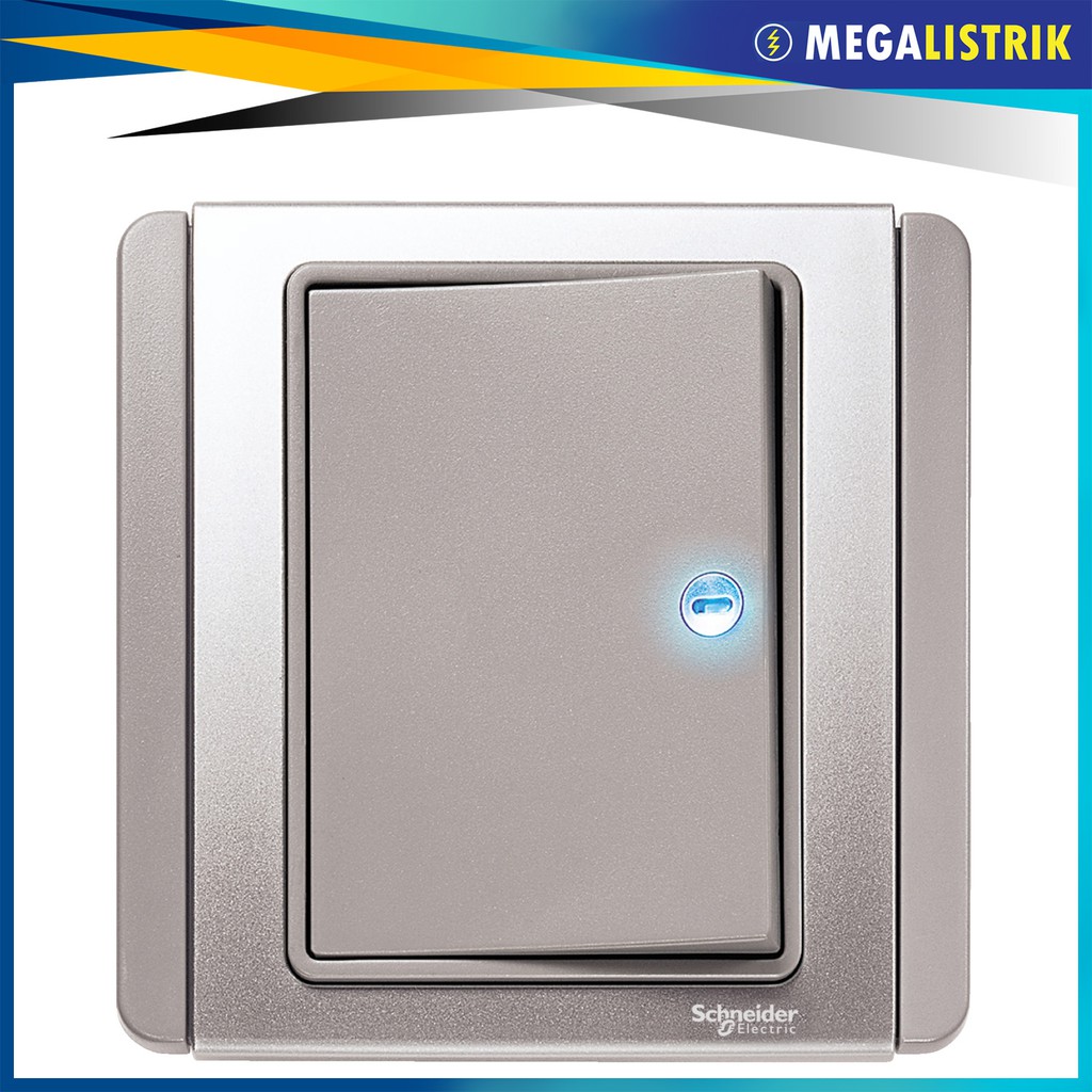 Jual SCHNEIDER SAKLAR SINGLE / ENGKEL 1 GANG 1 ARAH NEO GREY SILVER ...