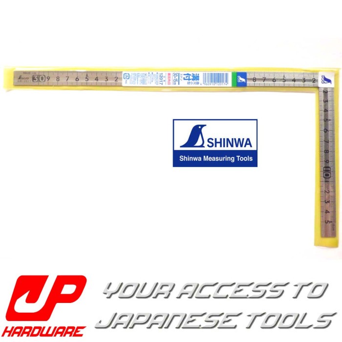 Jual Penggaris Siku 30x15 cm SHINWA STAINLESS STEEL | Shopee Indonesia