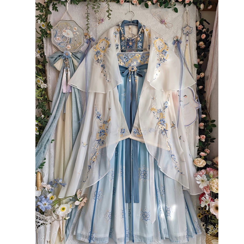 Jual Jade art original Hanfu female [Menghua] Breast length Ru skirt ...