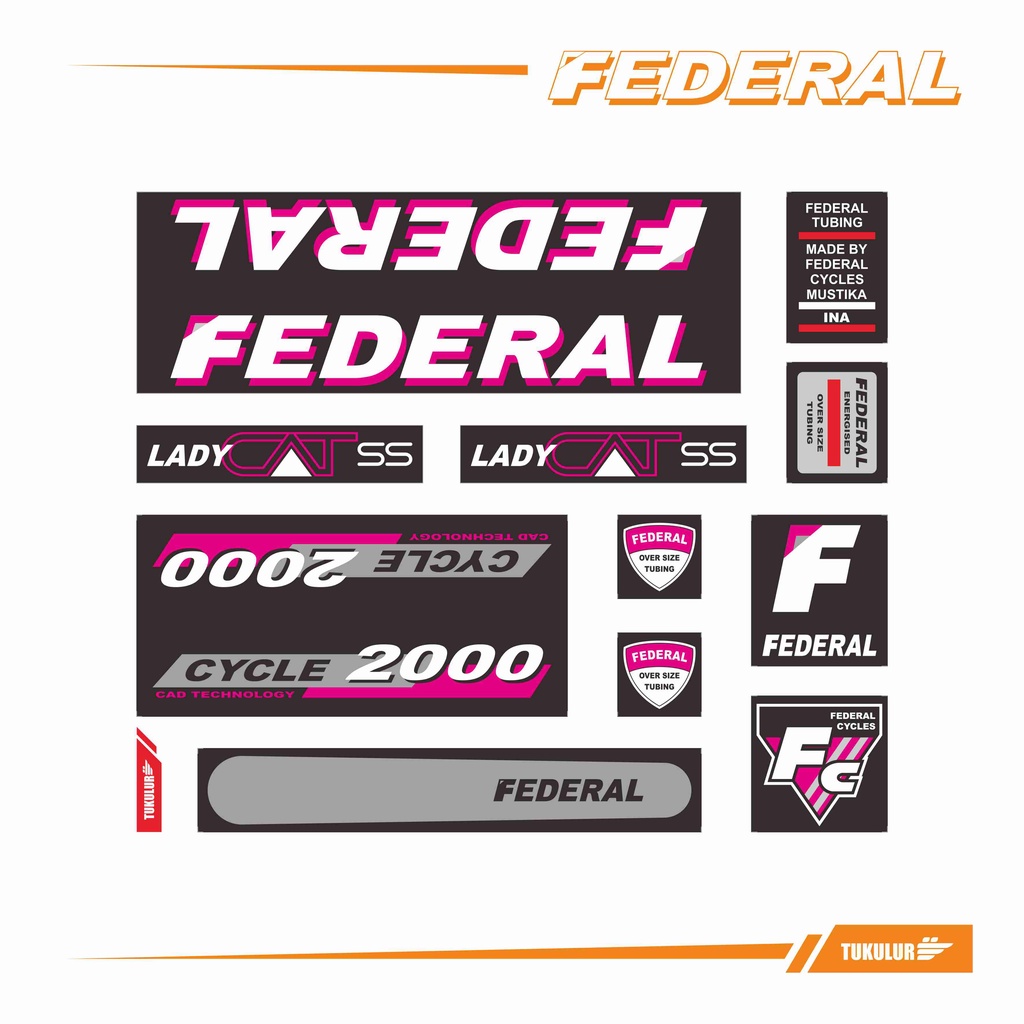 Jual STIKER DECAL SEPEDA FEDERAL LADY CAT MODEL 2 | Shopee Indonesia