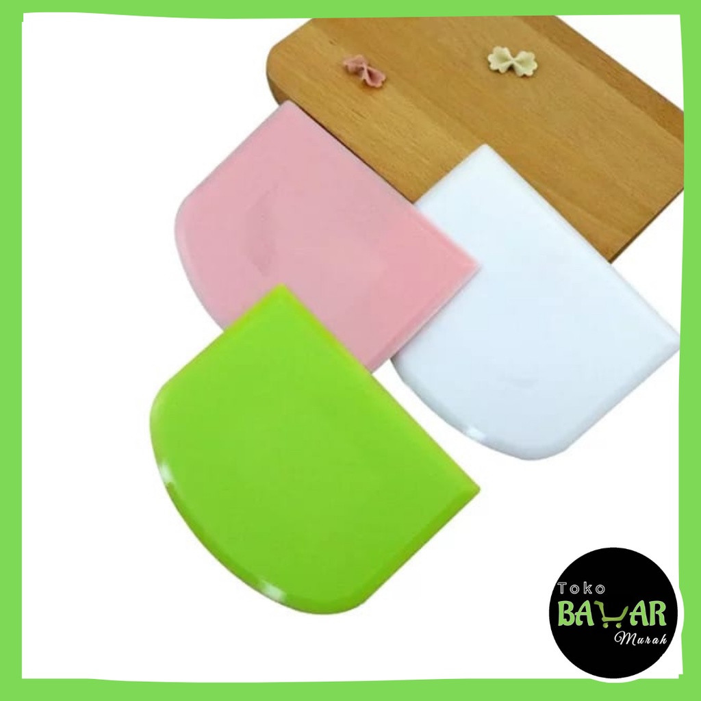 Jual Alat Pemotong Adonan Kue / Scraper Premium Tebal / Scraper Plastik ...