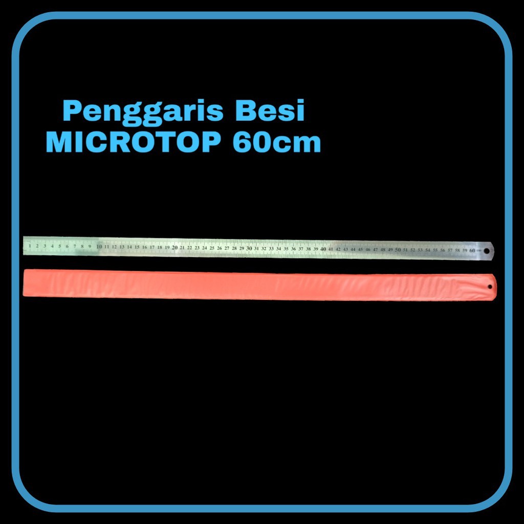 Jual MJ Penggaris Besi MICROTOP 60 cm / Penggaris Besi / Ruler (12 pcs ...