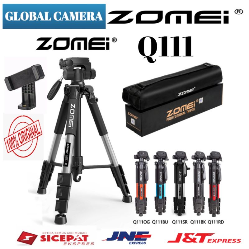 Jual ZOMEI Q111 Tripod Profesional Kamera Handphone HP Bonus Holder Hp Rotation 360 Derajat ...