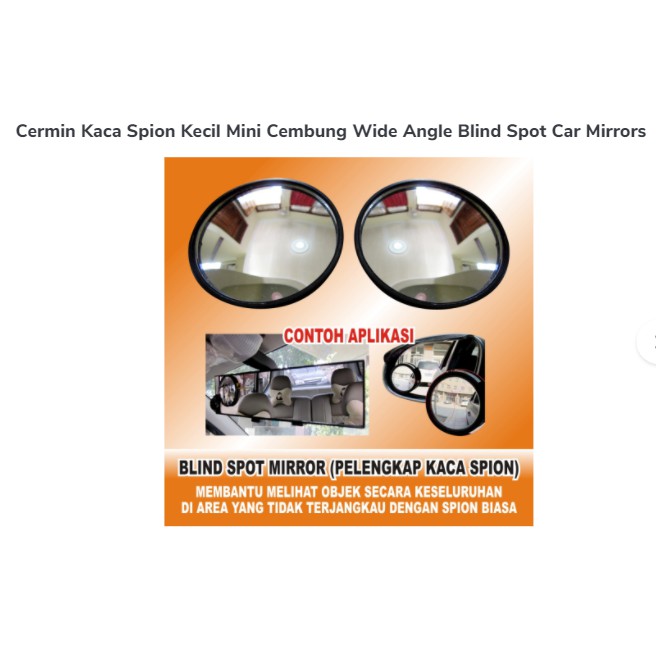 Jual Cermin Kaca Spion Kecil Mini Cembung Wide Angle Blind Spot Car ...