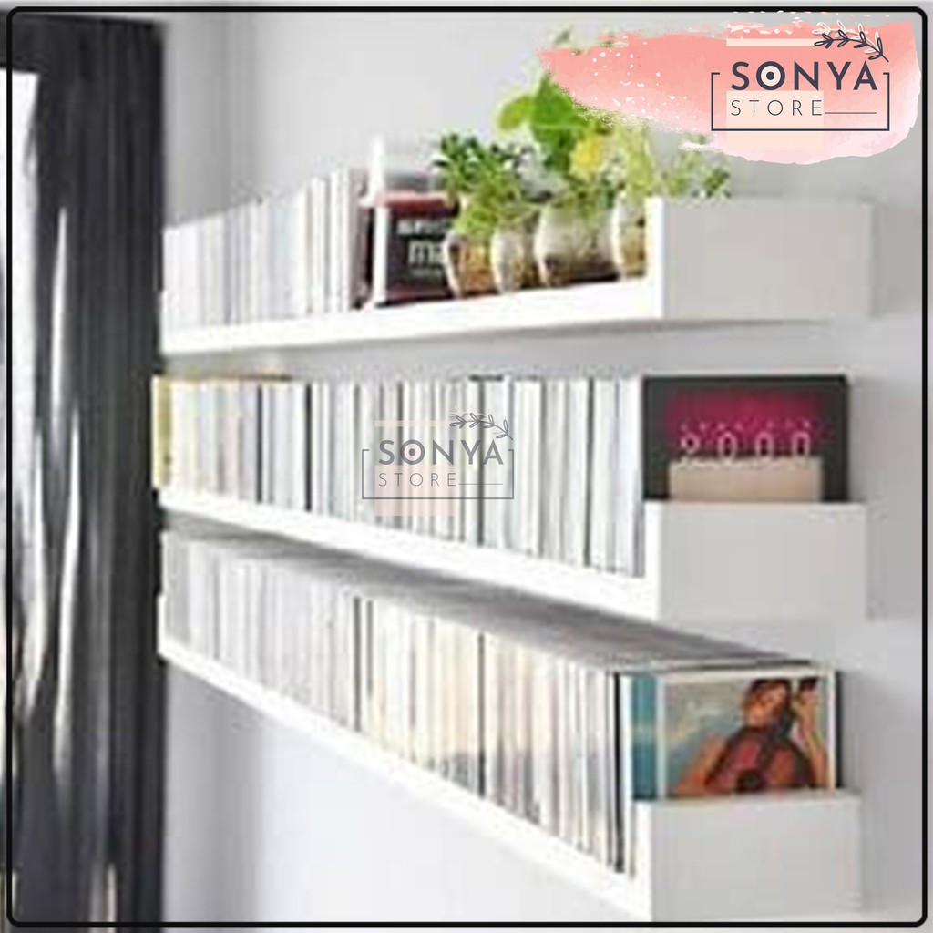 Jual Rak Ambalan Buku Tempel Dinding Minimalis Hiasan Serbaguna ...