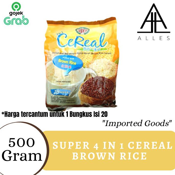 Jual SUPER CEREAL BROWN RICE / Cereal Instant 1 Pack Isi 20 Sheet 500 ...