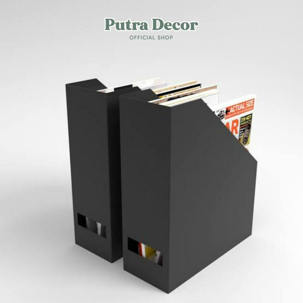 Jual IKEA TJENA HITAM File majalah, file box organizer box set isi 2 ...