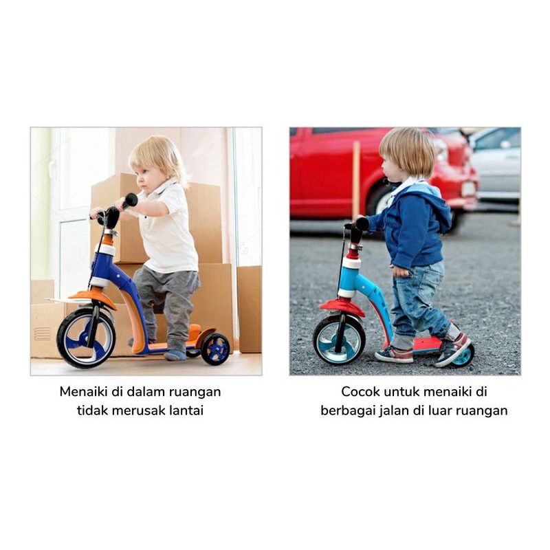 Jual Skuter Anak 3 Roda 2 In 1 Convertible Scooter Roda Tiga | Shopee ...