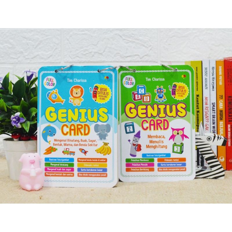 Jual (FREE RINGS)Genius Card buku edukasi anak Genius flashcard ...