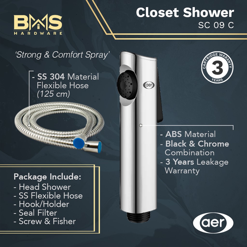Jual AER Shower Bidet Jet Shower Closet Shower Jet Washer Toilet SC 09 ...
