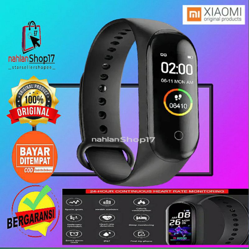 Jual SMARTWATCH MI BAND 4 ORIGINAL / SMART WATCH MI BAND 4 ORIGINAL | Shopee Indonesia