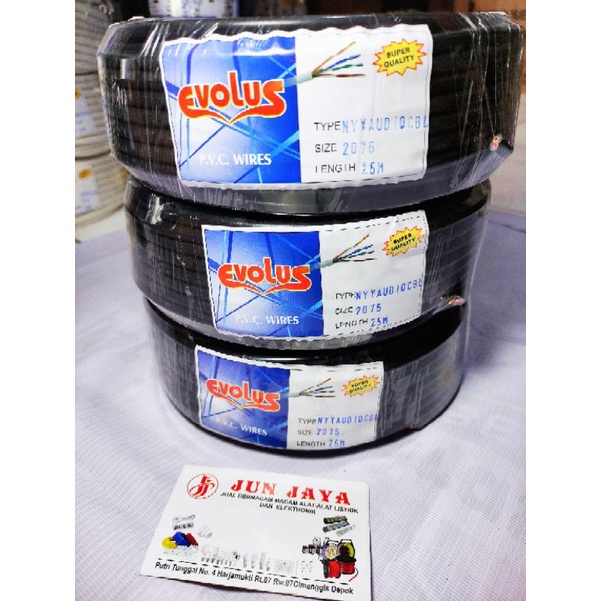 Jual (COD)KABEL LISTRIK SERABUT TEBAL EVOLUS 2X0.75 25METER | Shopee Indonesia