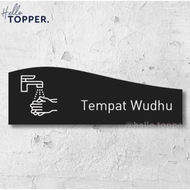 Jual Sign Board Tempat Wudhu Ekslusif Print Signage Akrilik | Shopee ...