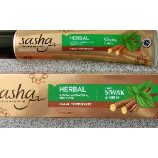 Jual Sasha Halal Toothpaste Herbal anti Bacteriap 150gr | Shopee Indonesia