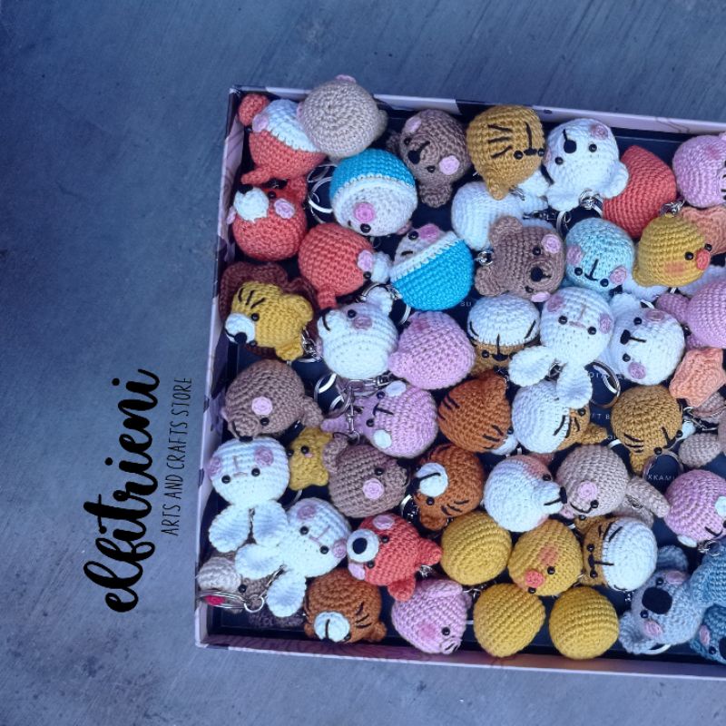 Jual PART 2 - Amigurumi (Boneka Rajut) - Mini Animal Keychain | Shopee ...