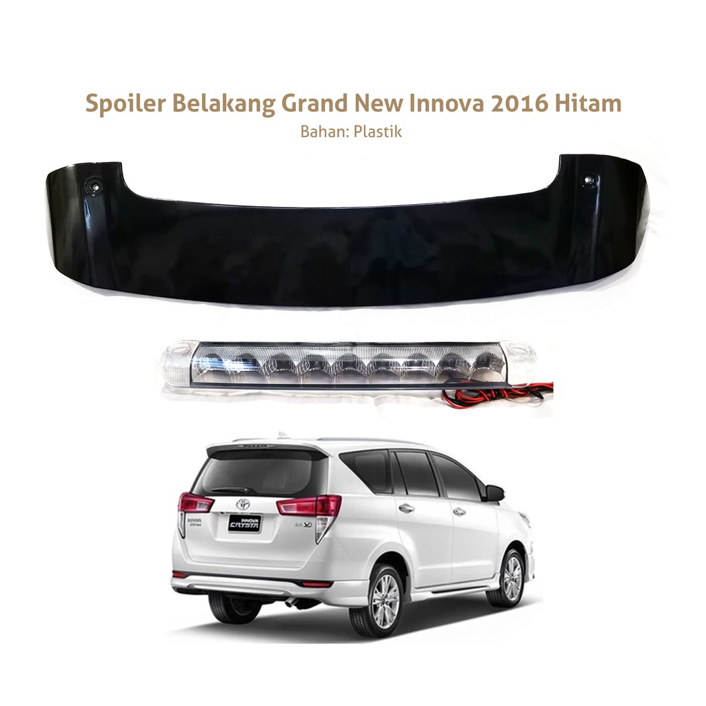 Jual Spoiler Belakang Grand ALL NEW Innova 2016 BLACK | Shopee Indonesia