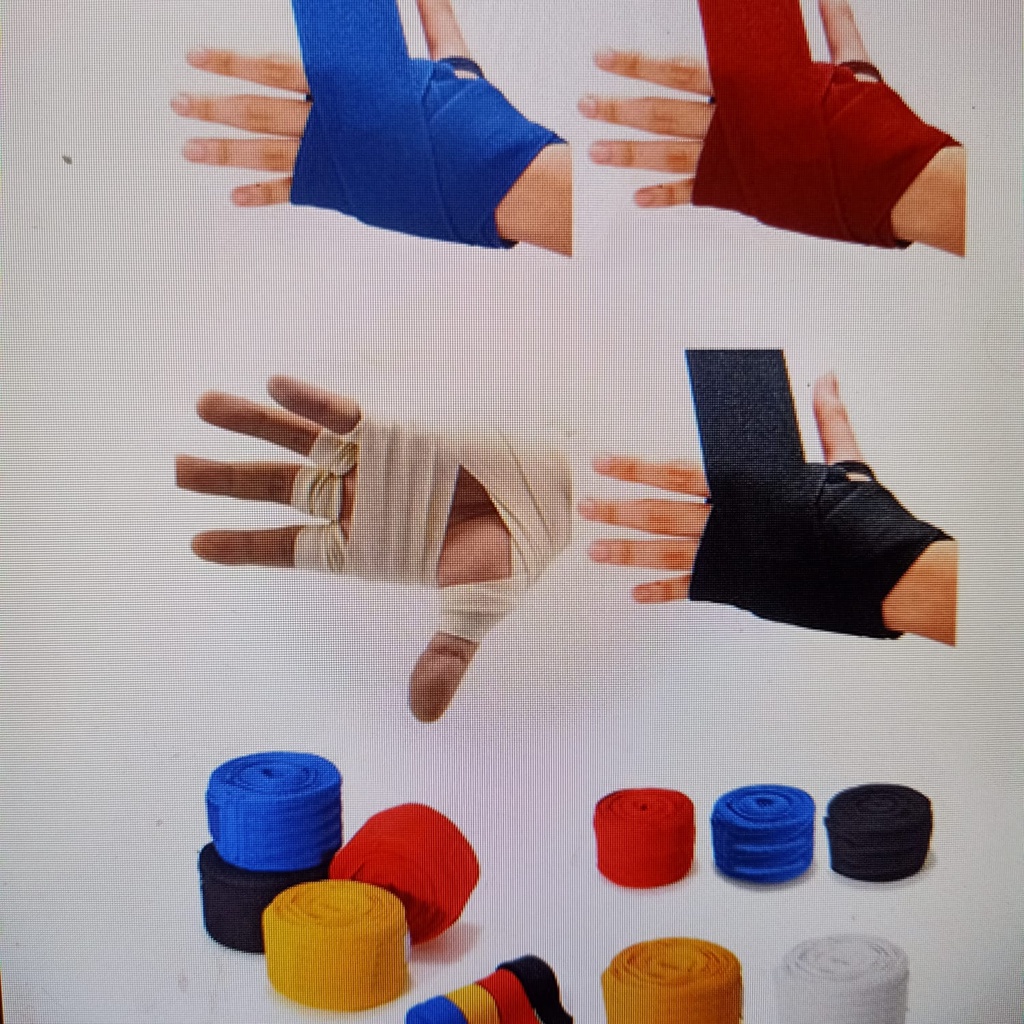 Jual hand wrap panjang 3 m hand wrap pergelangan tangan untuk boxing ...