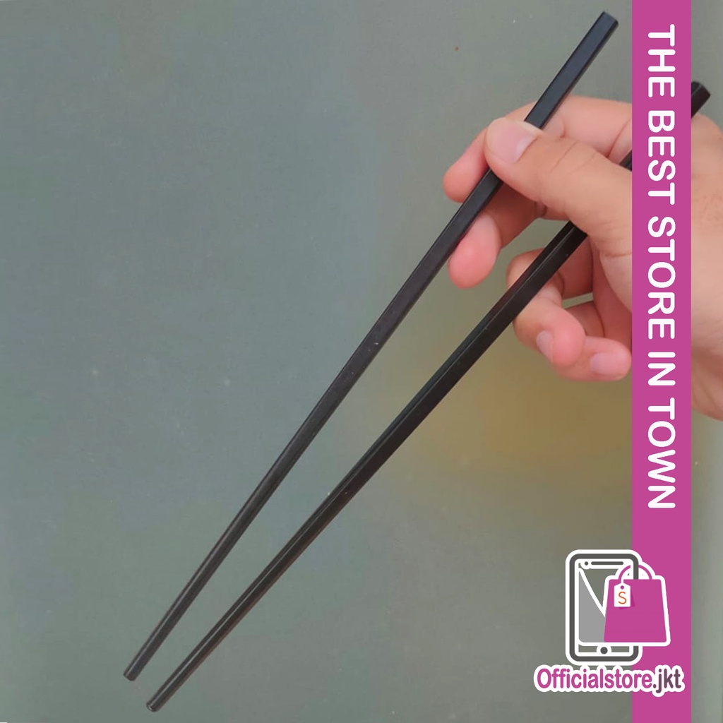 Jual OSJ - Sumpit Makan Melamin Hitam - Sumpit Bakmie - Sumpit Mie High ...