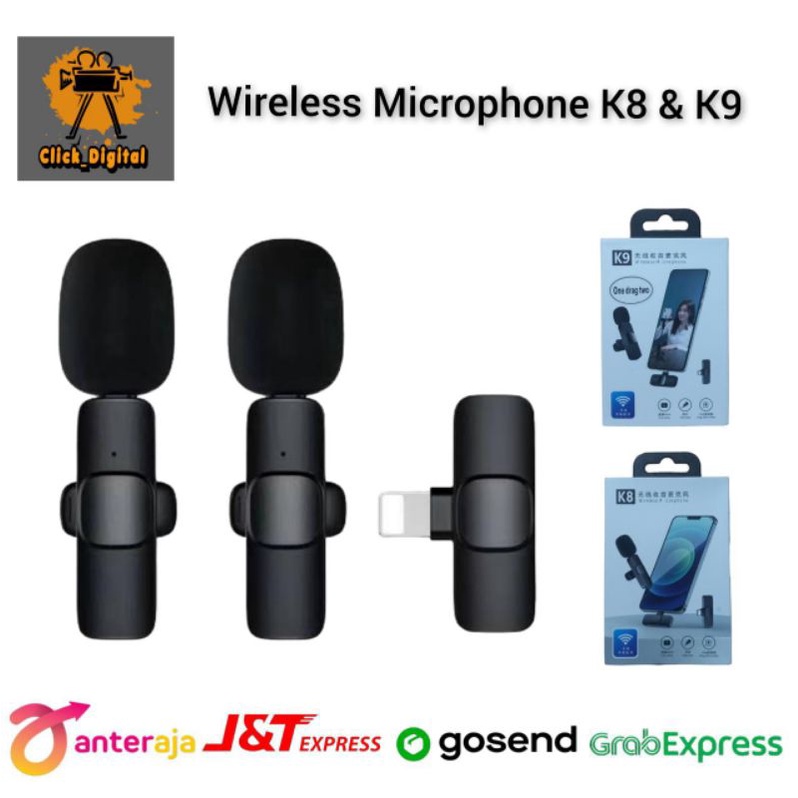 Jual Microphone Wireless Mic Clip On Lavalier / Microphone K8 K9 | Shopee Indonesia