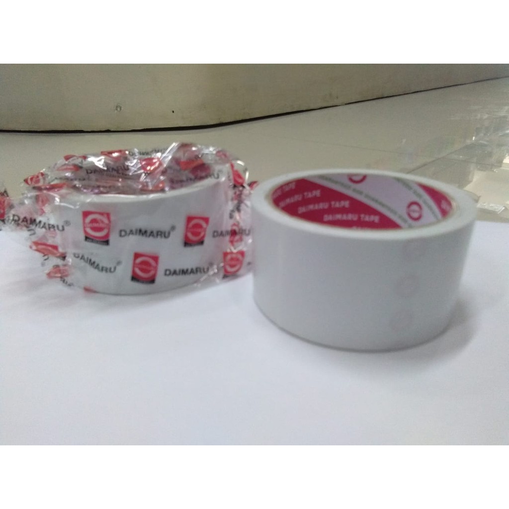 Jual DAIMARU DOUBLE TAPE PUTIH BESAR 48mm ( 2 inch) | Shopee Indonesia
