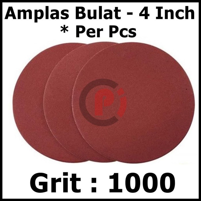 Jual Amplas Bulat Grit 1000 Amplas Tempel 4 Inchi Grid A1000 4" Inch ...