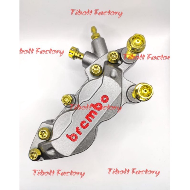 Jual Set Baut Titanium Kaliper Brembo 4P Original Titanium GR5 Set Kaliper Brembo 4 Piston ...