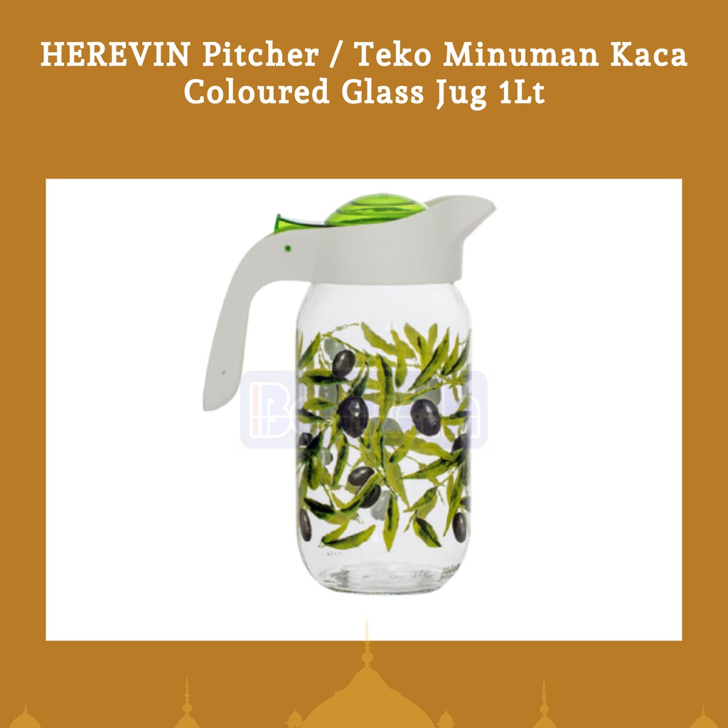 Jual HEREVIN Pitcher / Teko Minuman Kaca Coloured Glass Jug 1Lt ...