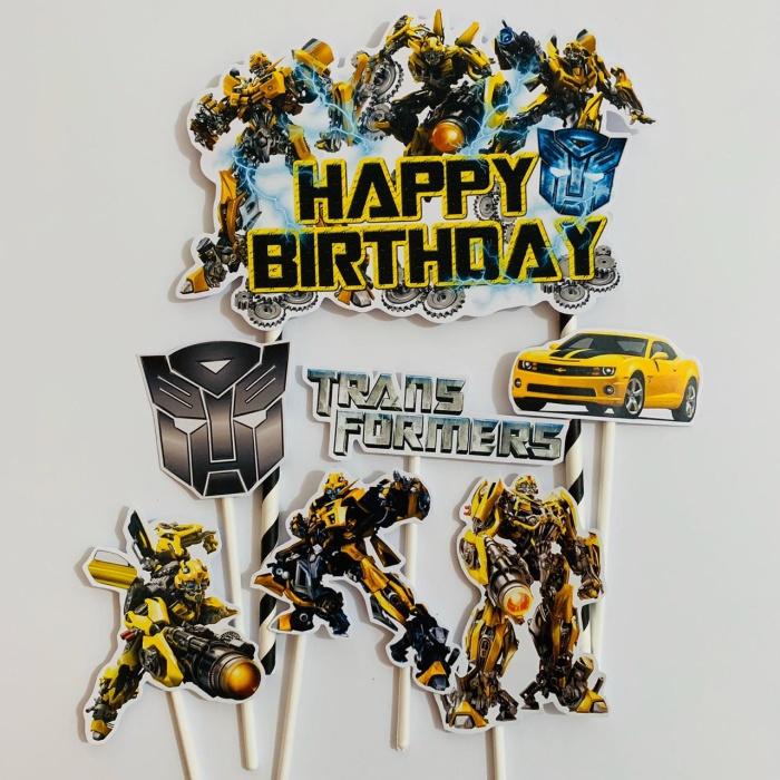 Jual Bumblebee Transformer Topper Cake Birthday / Hiasan Kue Ulang ...
