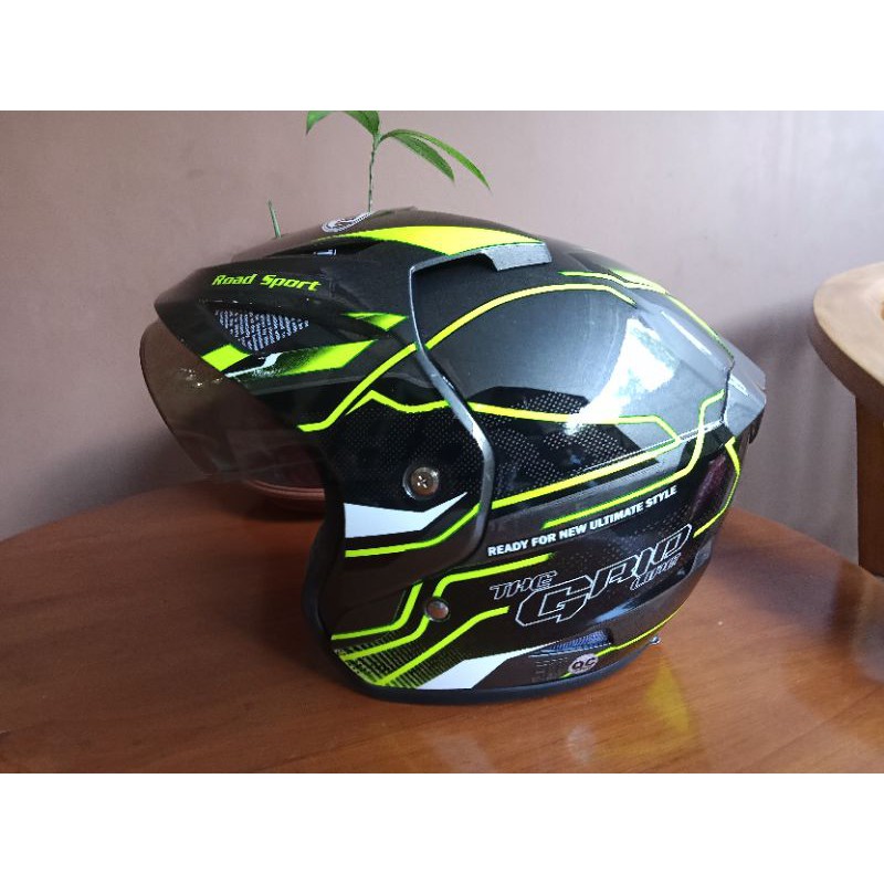 Jual HELM MOTOR SNI HELM TAKIRA MOTIF GRID LINE HELM HALF FACE | Shopee ...