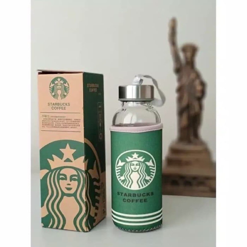 Jual Botol Starbucks / Botol minum kaca starbucks 300 ml / Botol kaca ...