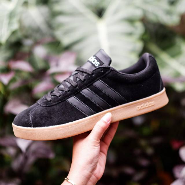 Jual SEPATU ADIDAS NEO VL COURT BLACK BLACK SOLE GUM | Shopee Indonesia