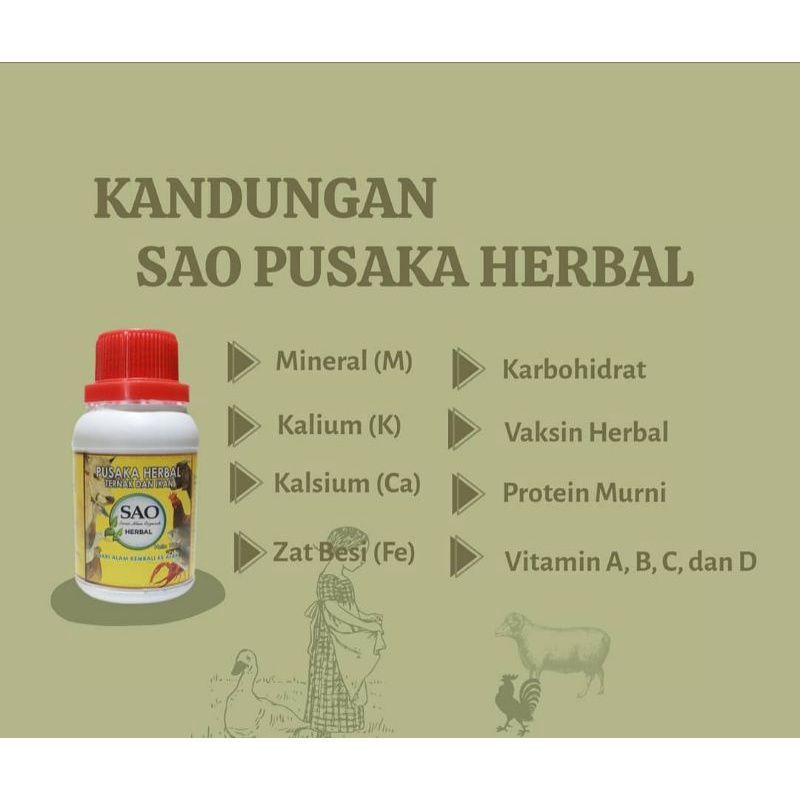 Jual SAO Premium HERBAL Nutrisi Ternak | Shopee Indonesia