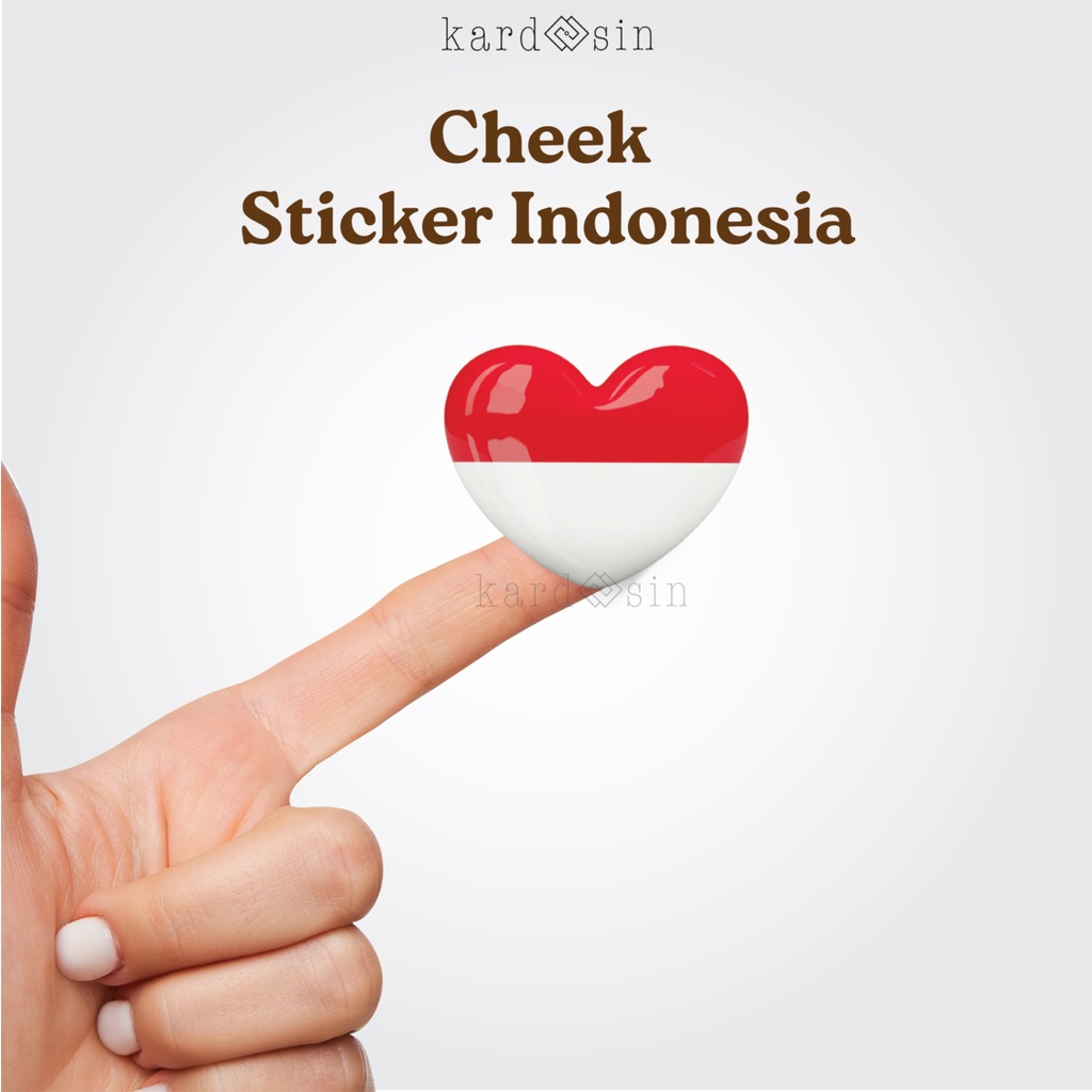 Jual [10 PCS] CHEEK STICKER STIKER PIPI INDONESIA BENDERA MERAH PUTIH ...